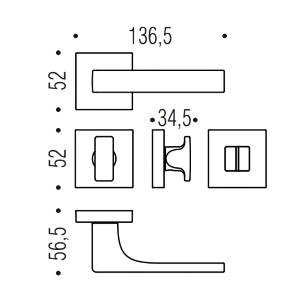 Kombo-kit maniglia robocinque s colombo design id71bzg per porta ...