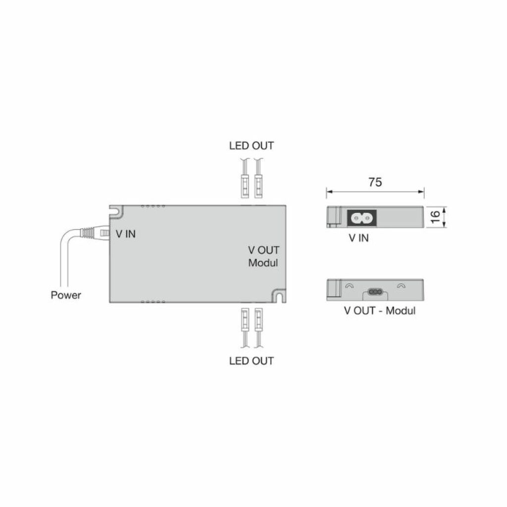Alimentatore mec lite 24v ls per illuminazione led, potenza 96w ...