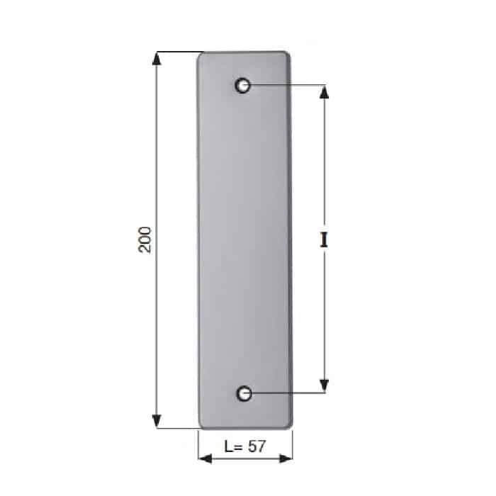 Placca cieca Sames per avvolgitore serie Erre, dimensioni 57x200 mm ...