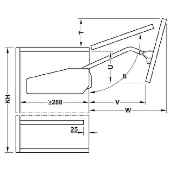 Bracci Free Fold Huwil | 720 mm, peso 5,2-10,3 kg Kessebohmer 271879 ...