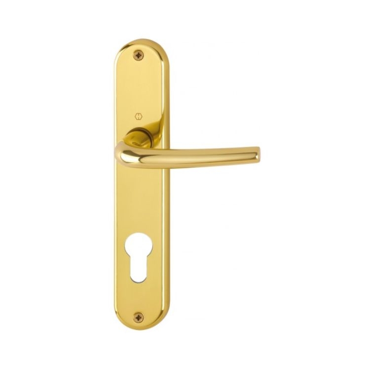 Maniglia seattle hoppe per porta interna, placca tonda foro yale ...